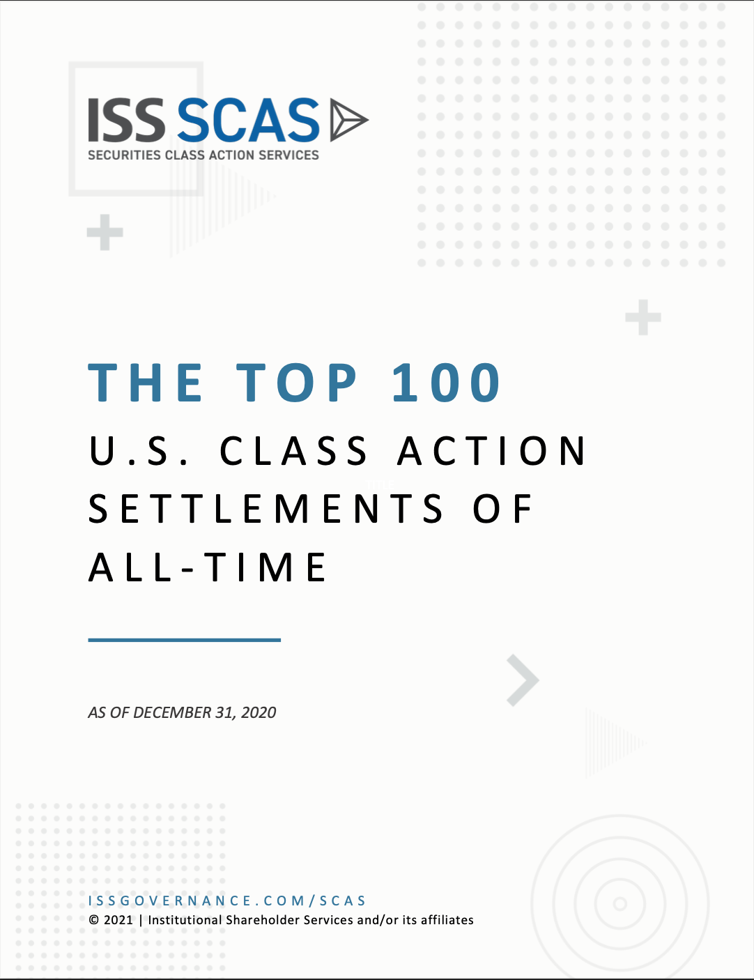 Top 100 Class Action Settlements 2020 - ISS-SCAS