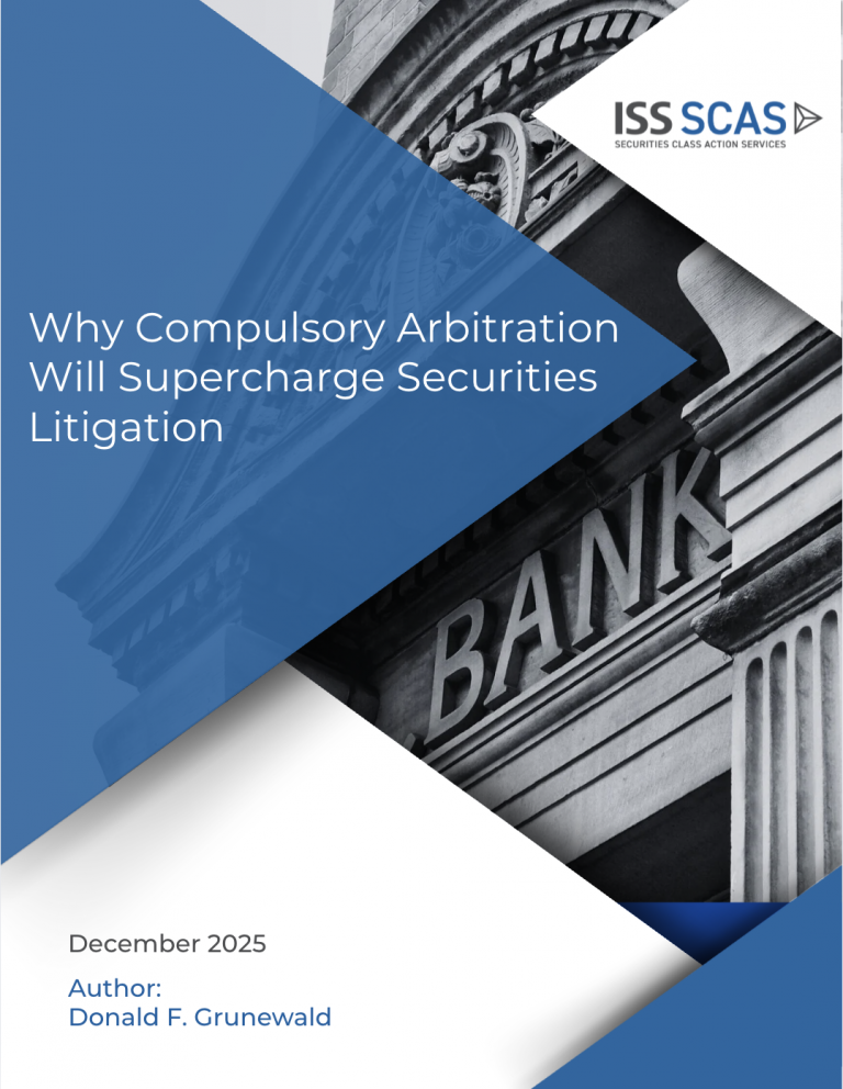 Why Compulsory Arbitration Will Supercharge Securities Litigation - ISS ...